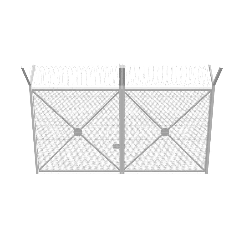 Mesh Grille Swing Gate Double Barbed Wire – Starke Lab Store